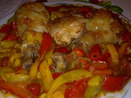 Pollo con pipi e patate alla calabrese - IreneMilito.it
